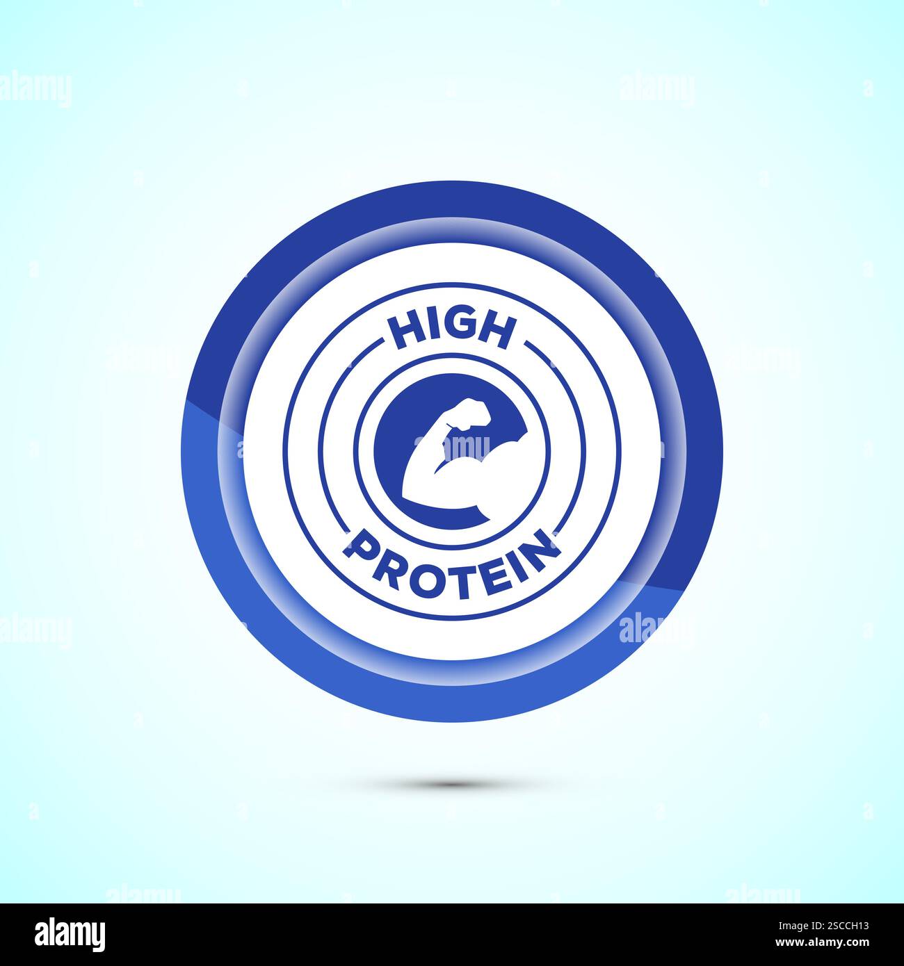 High protein icon, High protein label design for packaging, Nutrition ...