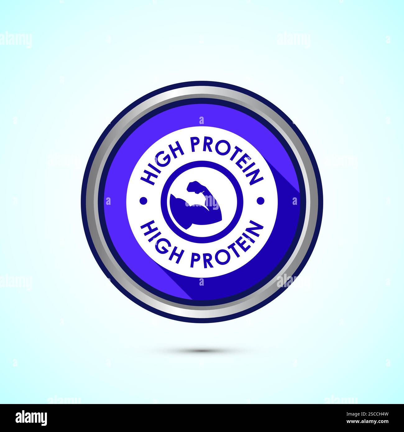 High protein icon, High protein label design for packaging, Nutrition ...