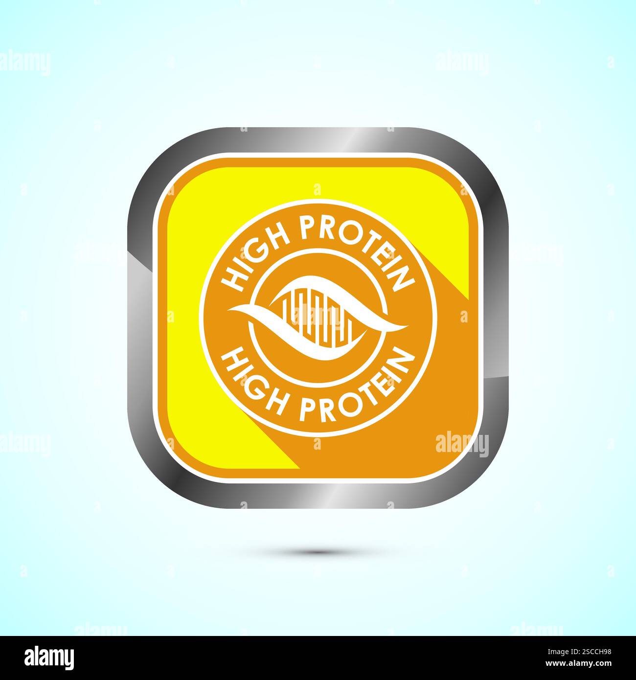 High protein icon, High protein label design for packaging, Nutrition ...