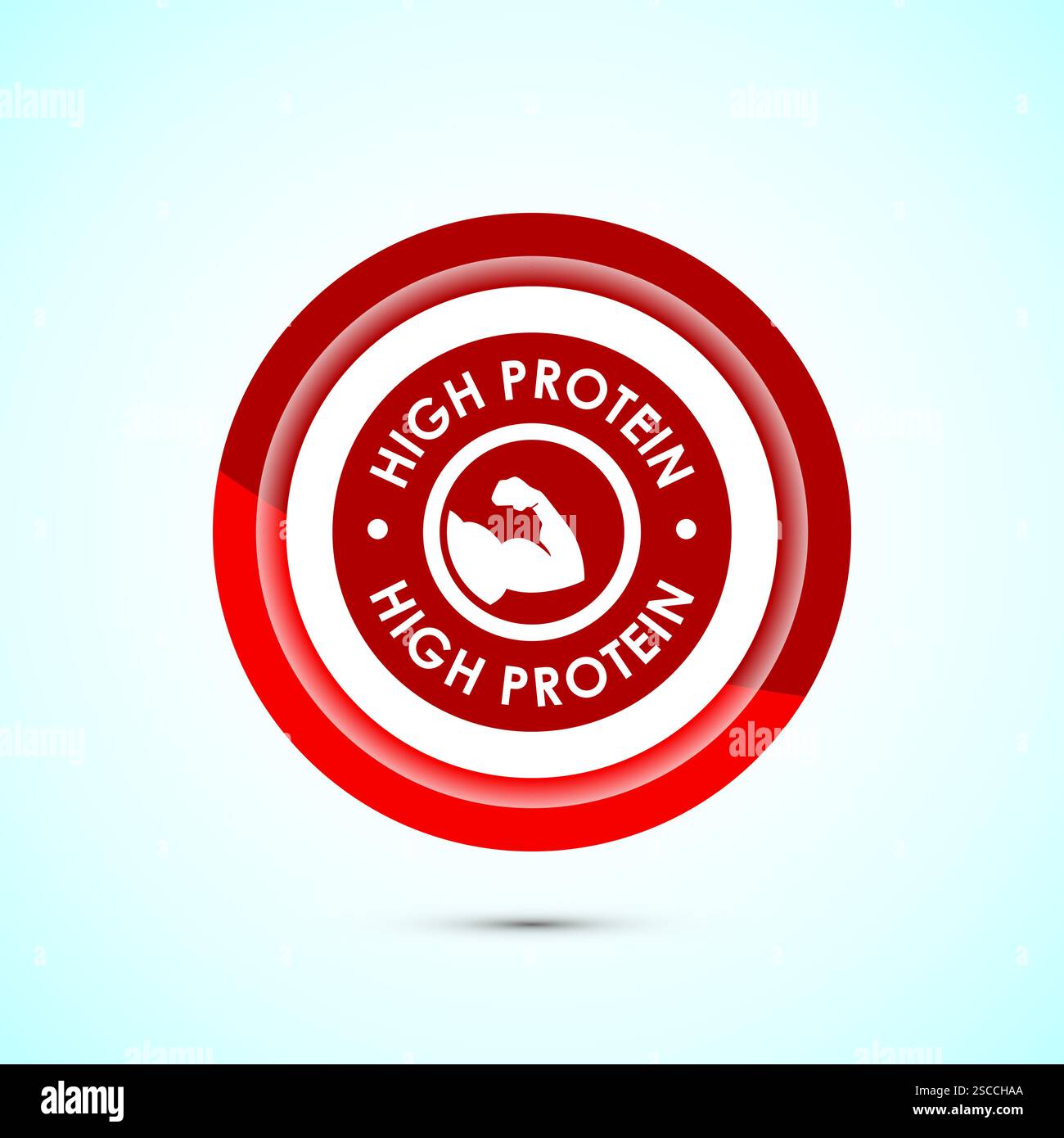 High protein icon, High protein label design for packaging, Nutrition ...