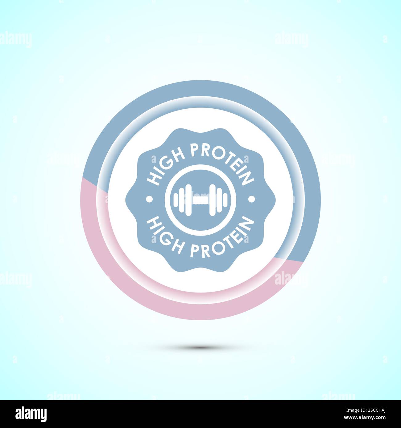 High protein icon, High protein label design for packaging, Nutrition ...