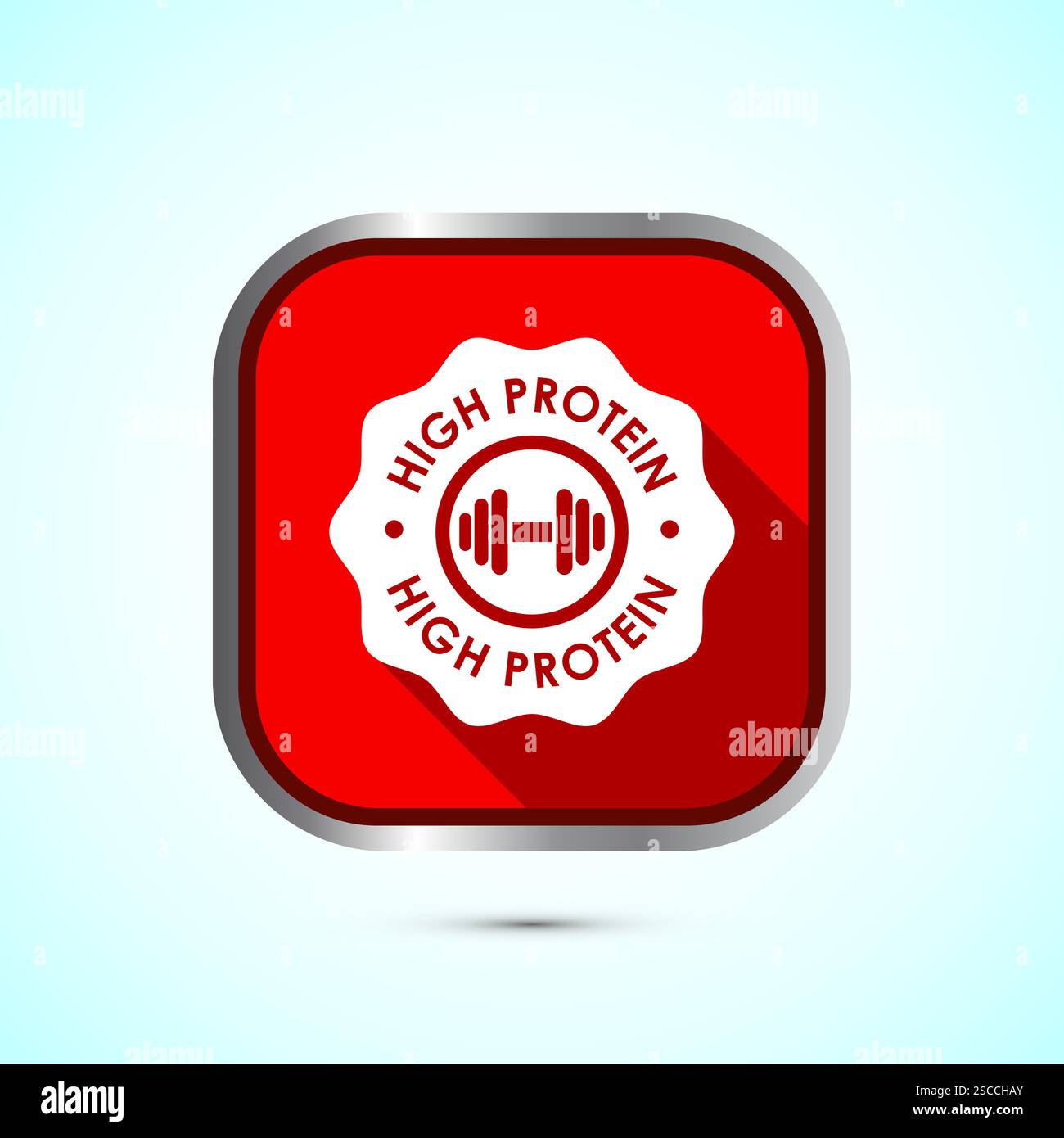 High protein icon, High protein label design for packaging, Nutrition ...