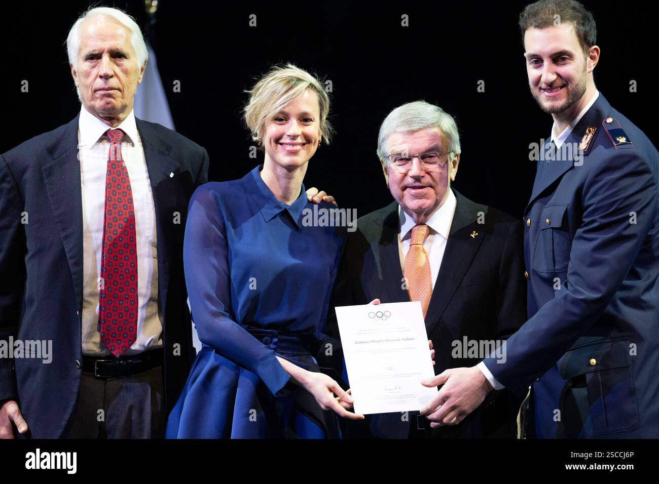 Milan, Italy. 6th Feb, 2025. President of the International Olympic ...