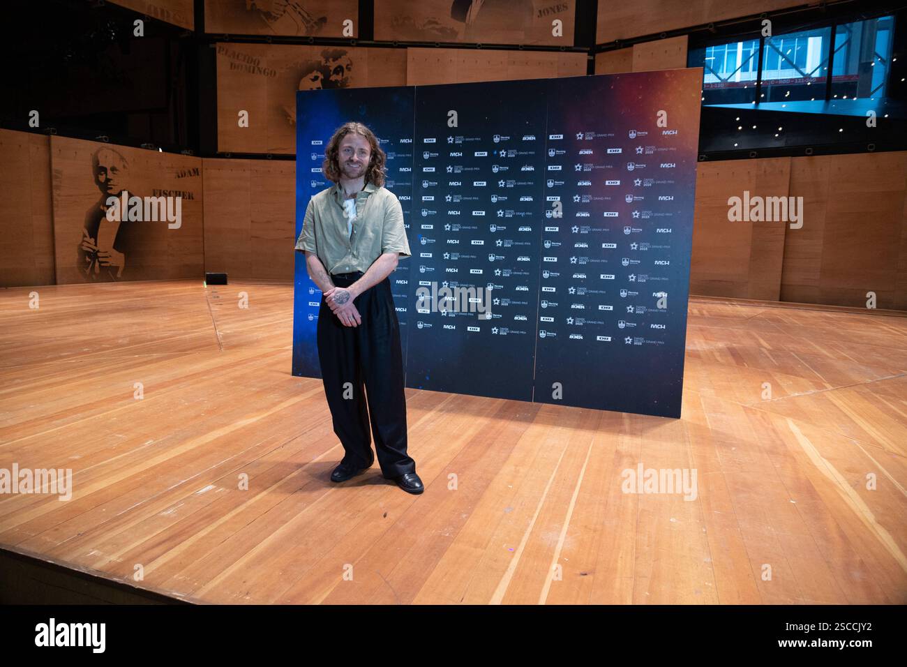 Tim Schou with the song Proud during a press conference where the ...