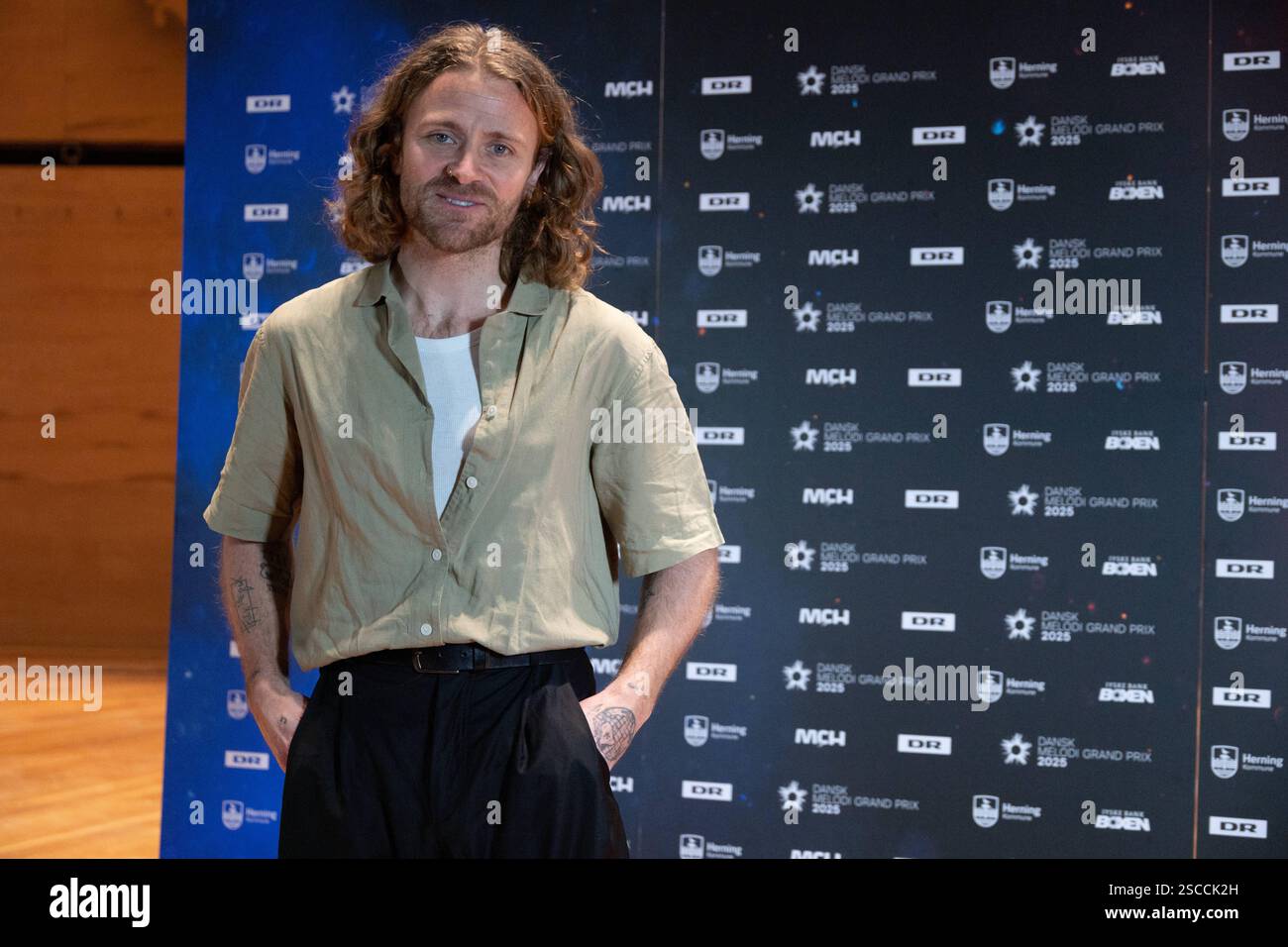 Tim Schou with the song Proud during a press conference where the ...