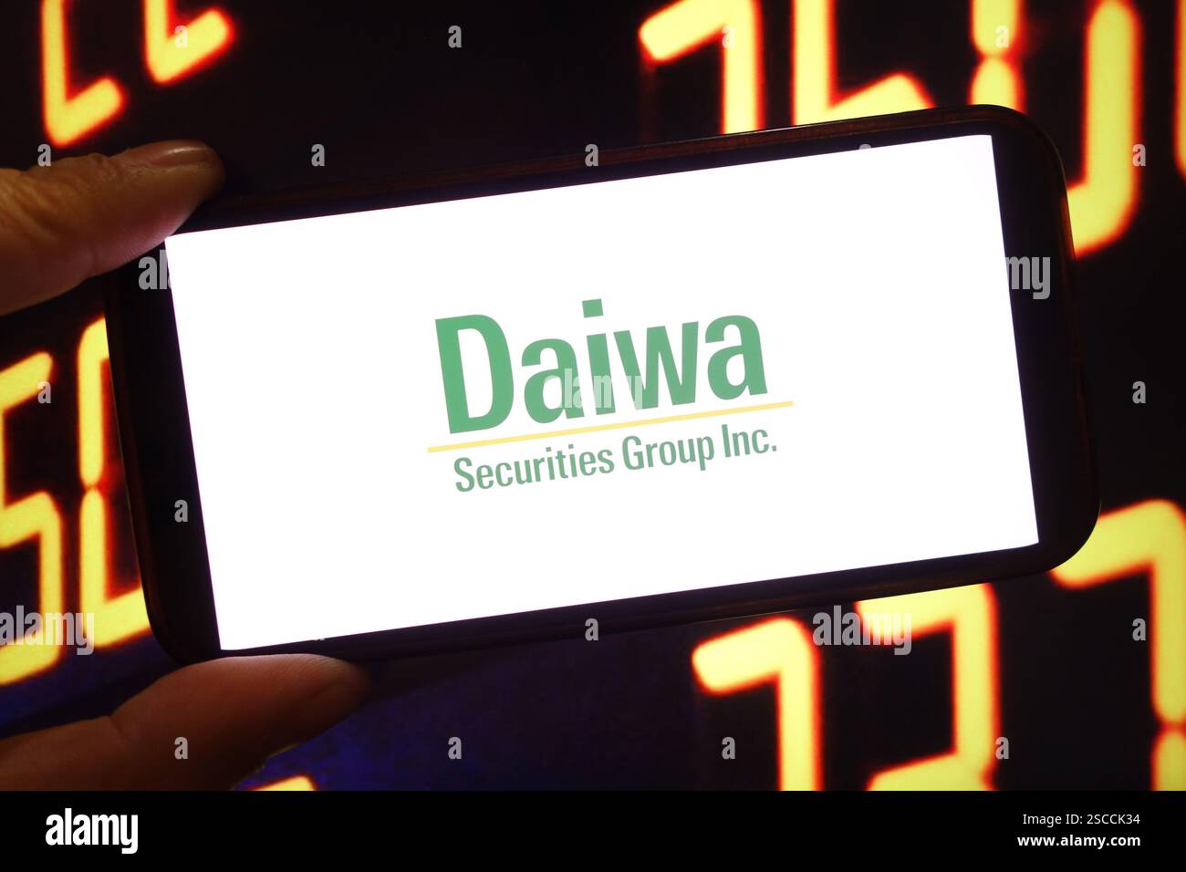Poland. 4th Feb, 2025. In this photo illustration, the Daiwa Securities ...