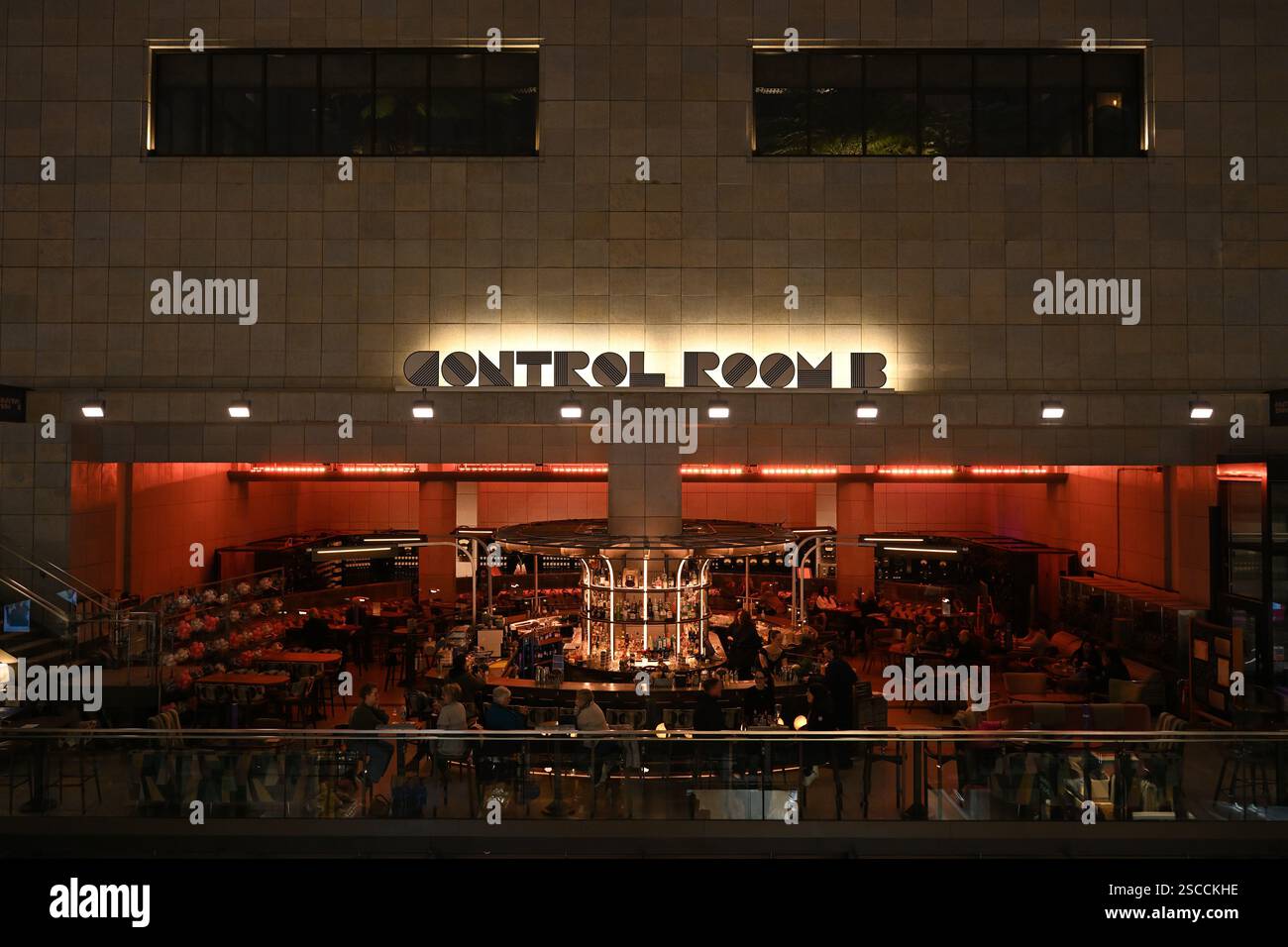 A bar in the repurposed Control Room B of Battersea Power Station in ...