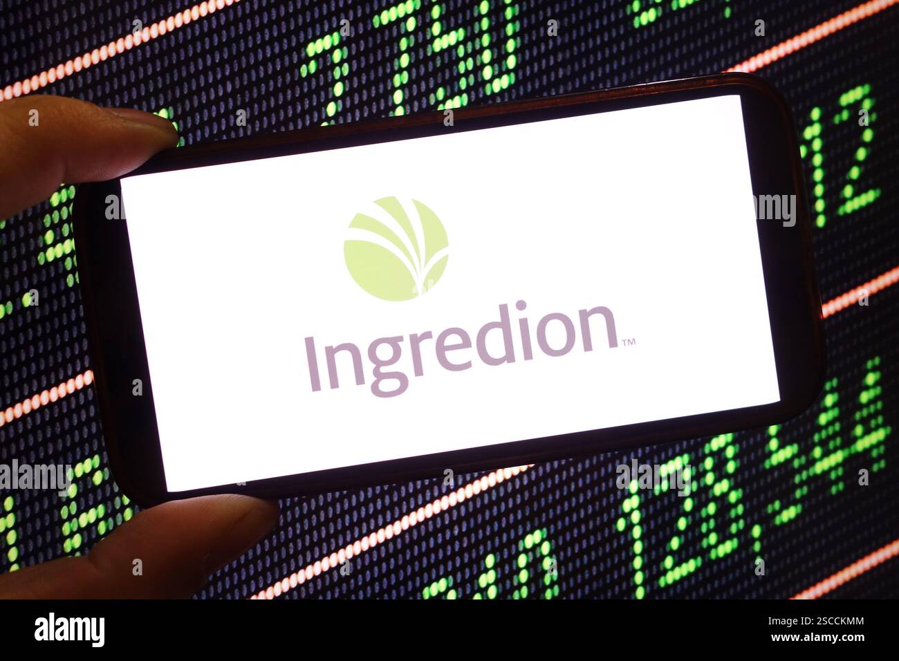 February 4, 2025, Poland: In this photo illustration, the Ingredion Inc ...