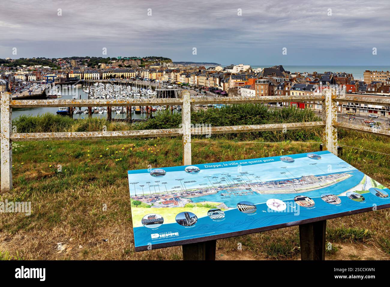 The city and harbor of Dieppe in the Normandy Stock Photo - Alamy