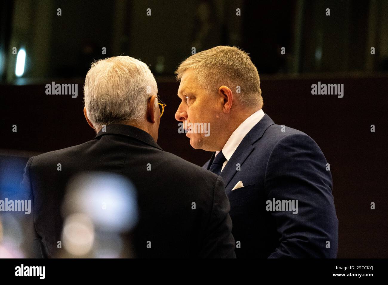 Prime Minister of Slovakia Robert Fico and President of the European ...