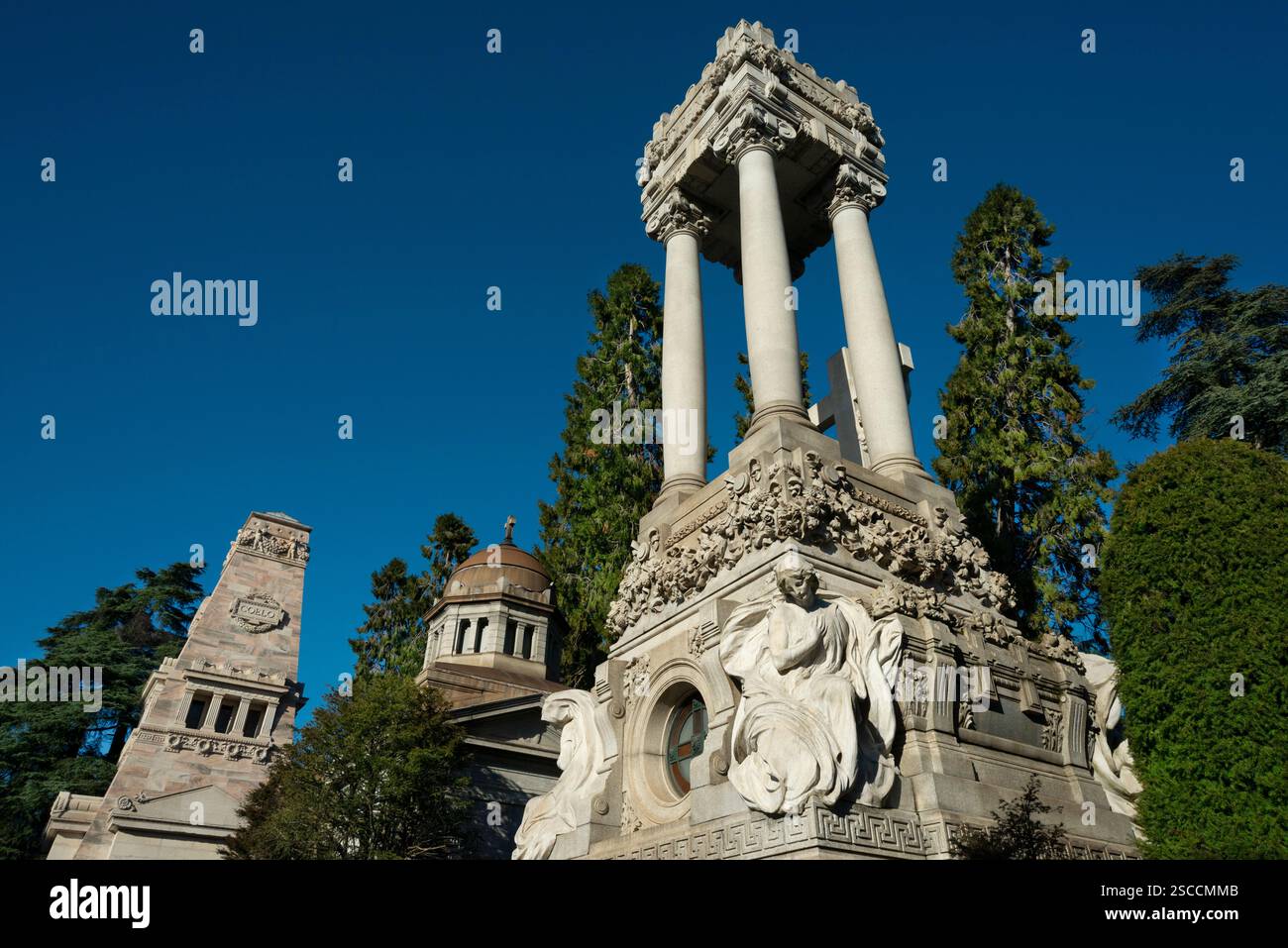 Italy, Lombardy, Milan, Cimitero Monumentale, Monumental Cemetery ...