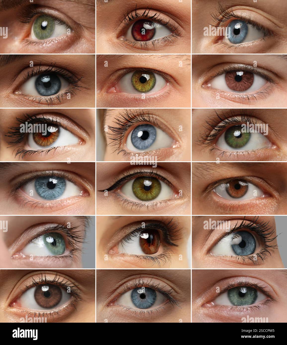 People with eyes of different colors, collage of photos Stock Photo - Alamy
