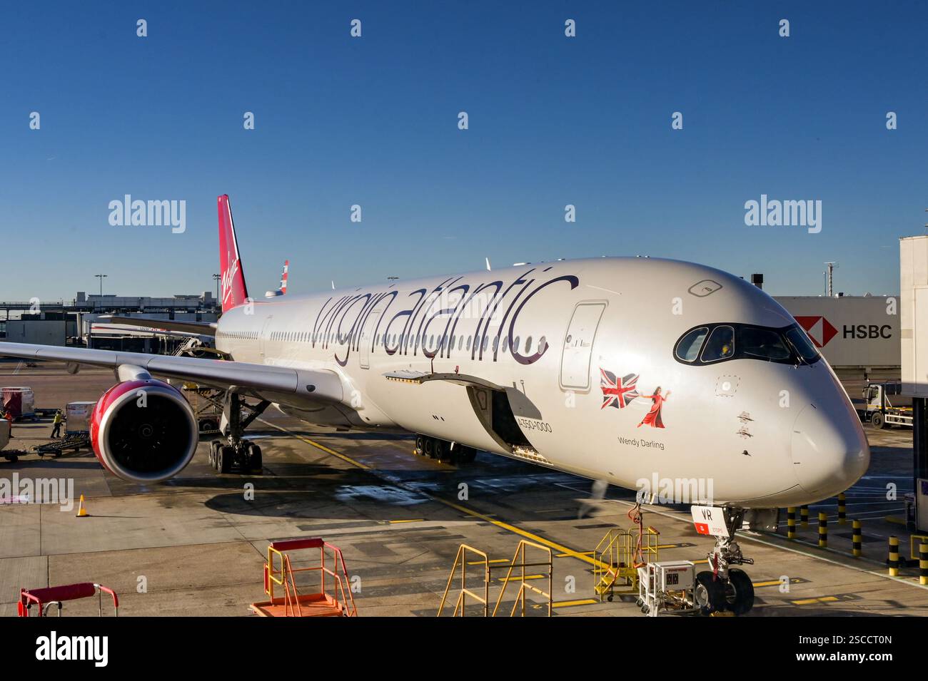London, England, UK - 3 January 2025: Airbus A350-1000 jet ...