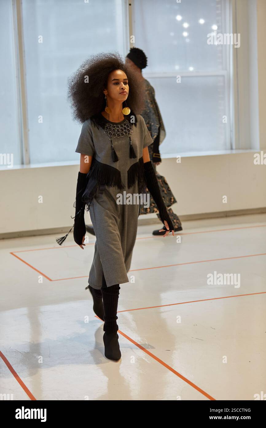 New York, New York, USA. 6th Feb, 2025. Aaron Potts presented his Fall ...