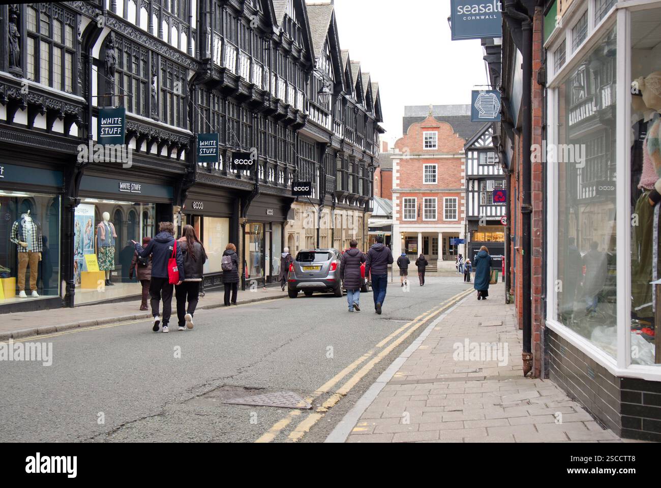 Street scene in Chester, UK Stock Photo - Alamy