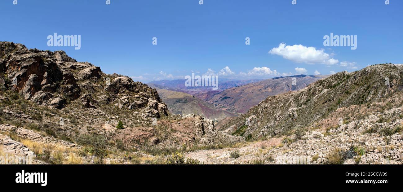 Bolivian Andes seen from Camino del Inca Stock Photo - Alamy