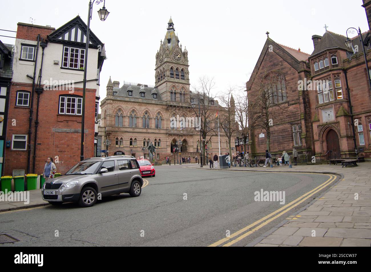 Street scene in Chester, UK Stock Photo - Alamy
