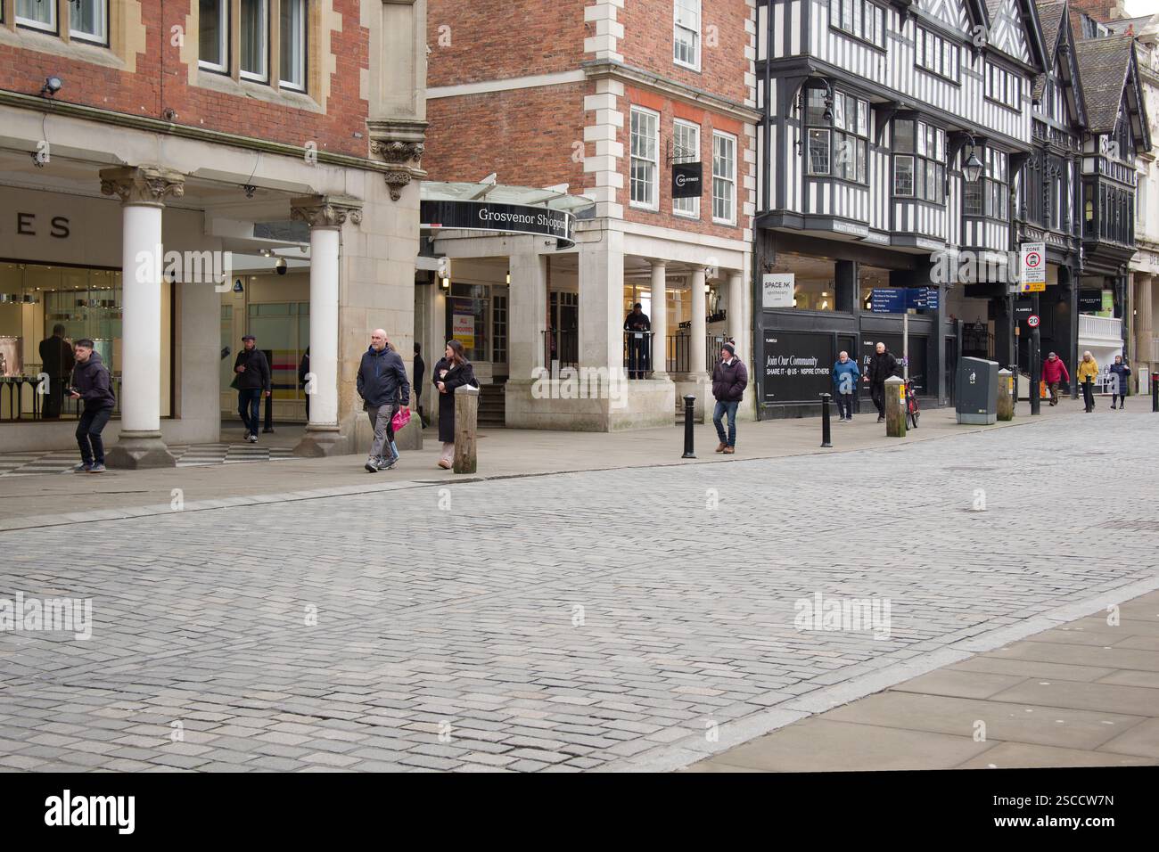 Street scene in Chester, UK Stock Photo - Alamy