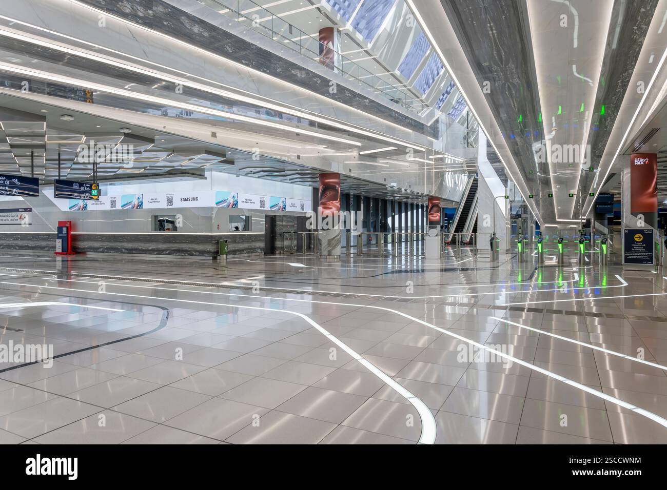 Dubai’s incredible Expo 2020 Metro station. Every surface is either ...