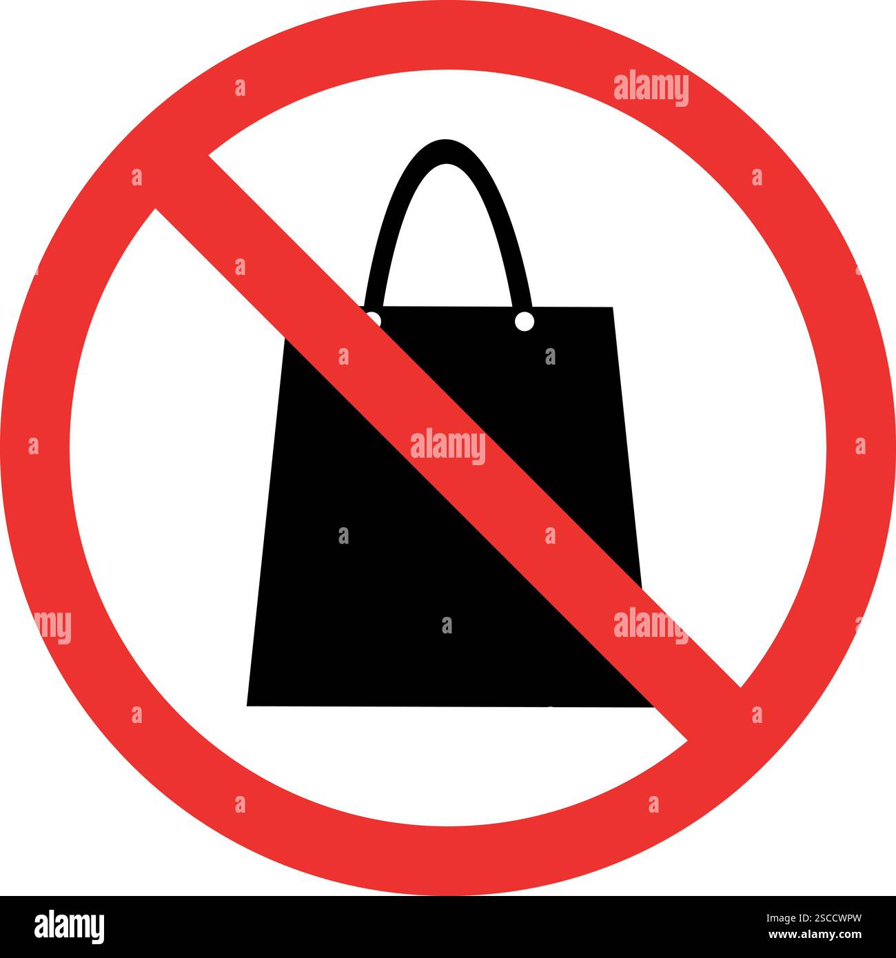 Shopping bag prohibited sign. Forbidden signs and symbols Stock Vector ...