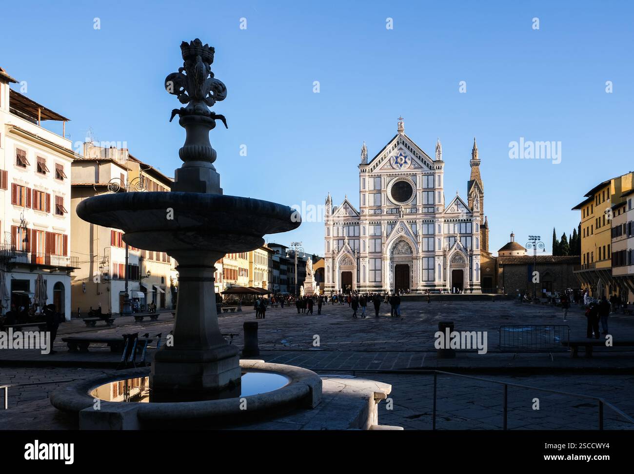Architectural Scene in Florence, Italy. View of the impressive Square ...
