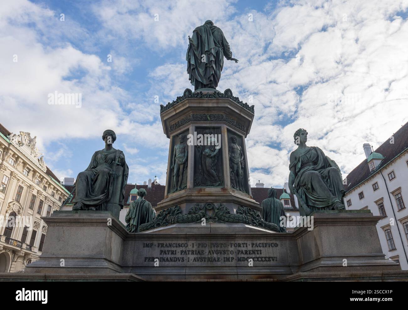Emperor Franz II/I (Francis II/I) statue in the courtyard of the ...