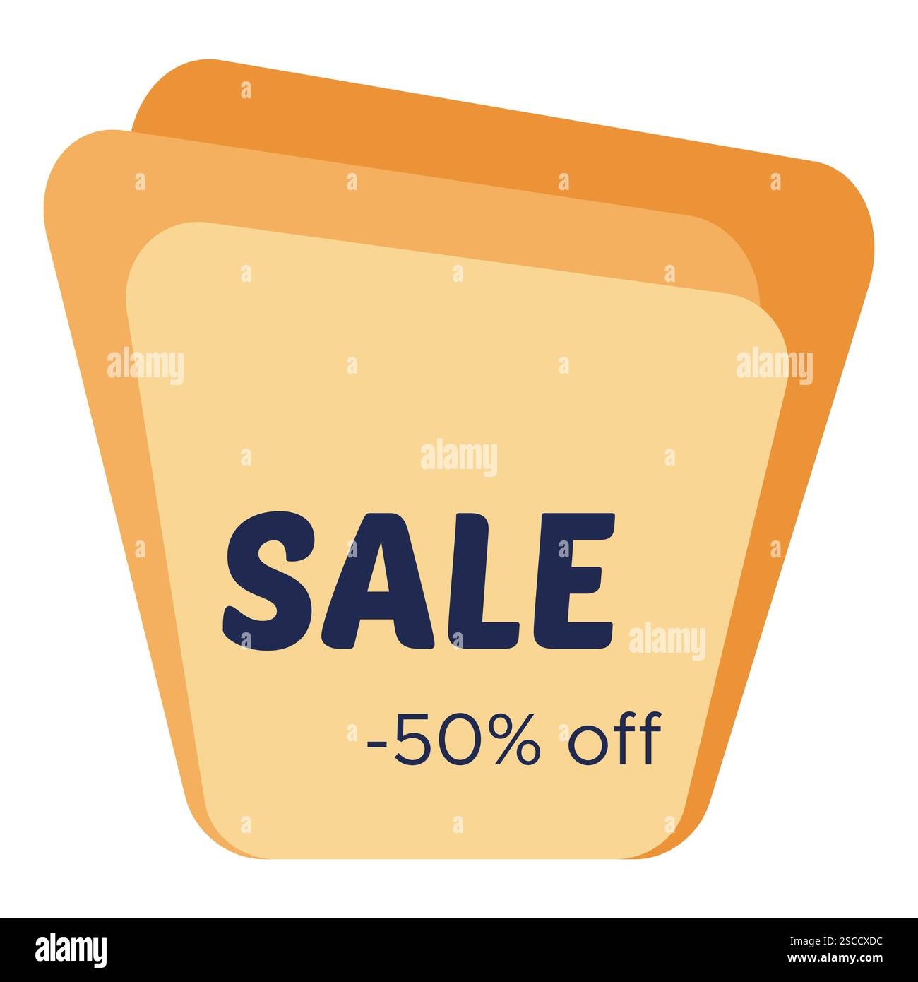 Sale sticker with abstract yellow geometric forms. Vector illustration ...
