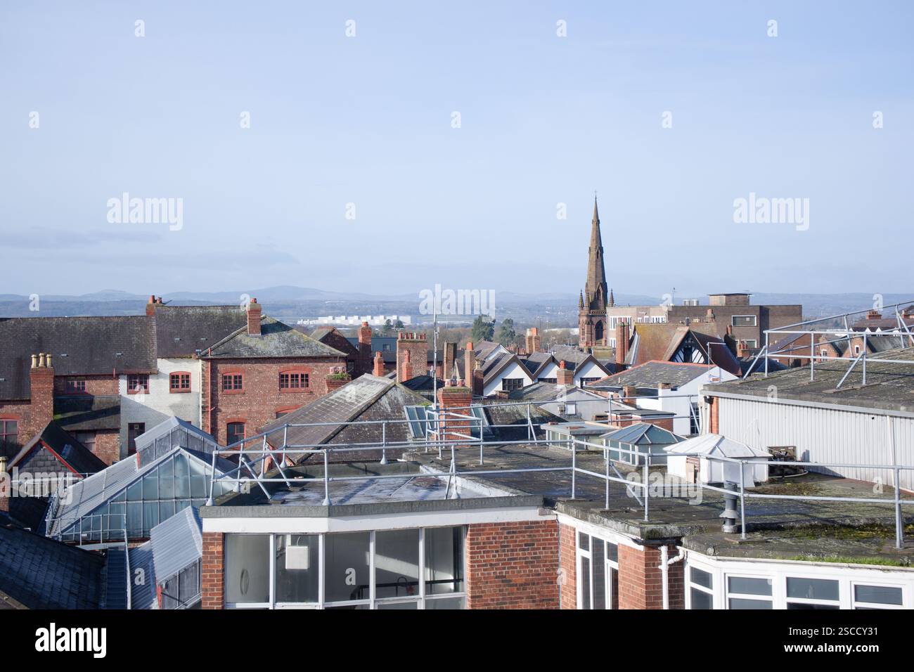 Roof top view of Chester, Cheshire, UK Stock Photo - Alamy