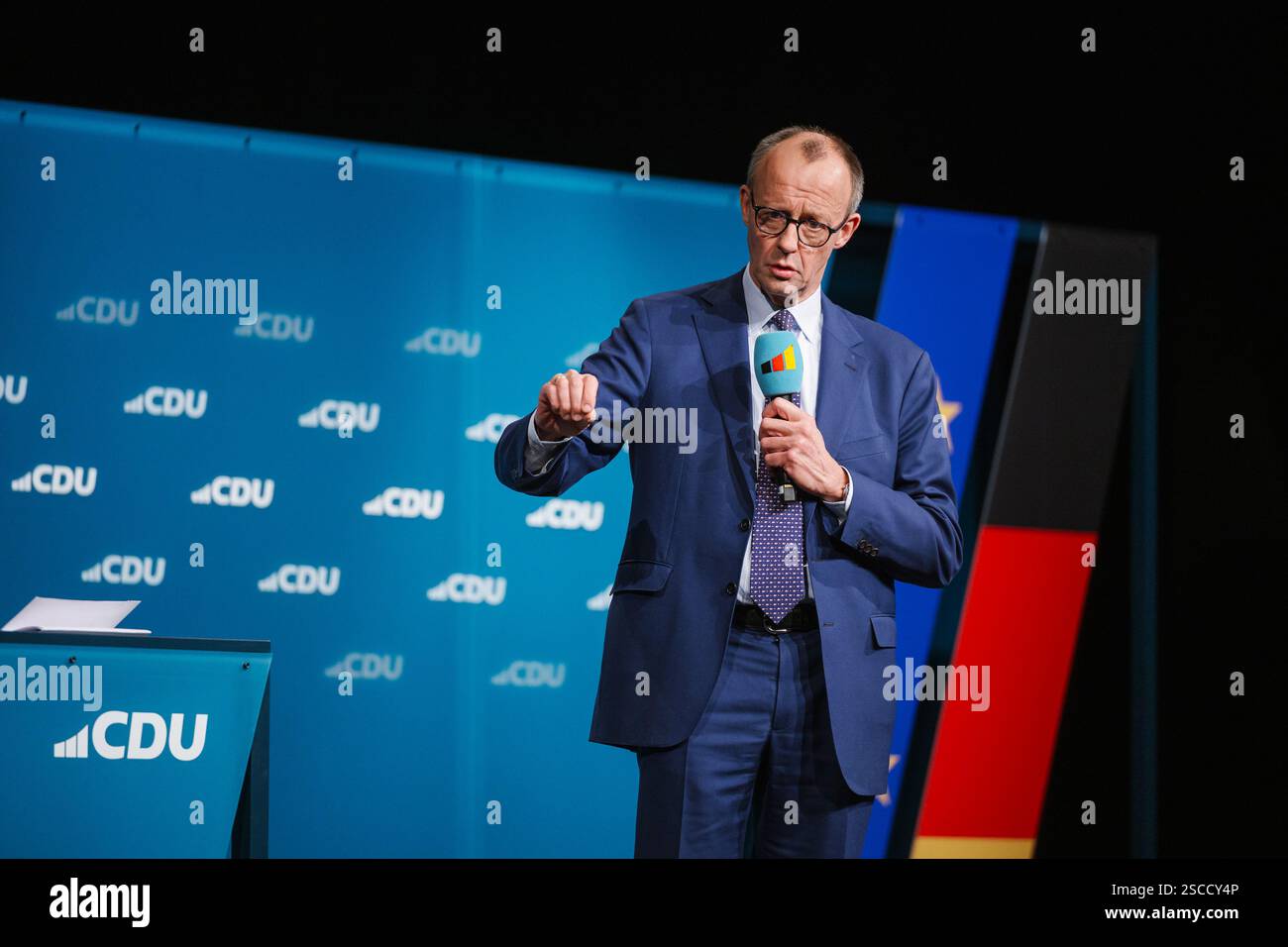 St. Ingbert, Germany. 06th Feb, 2025. Friedrich Merz (CDU), CDU ...