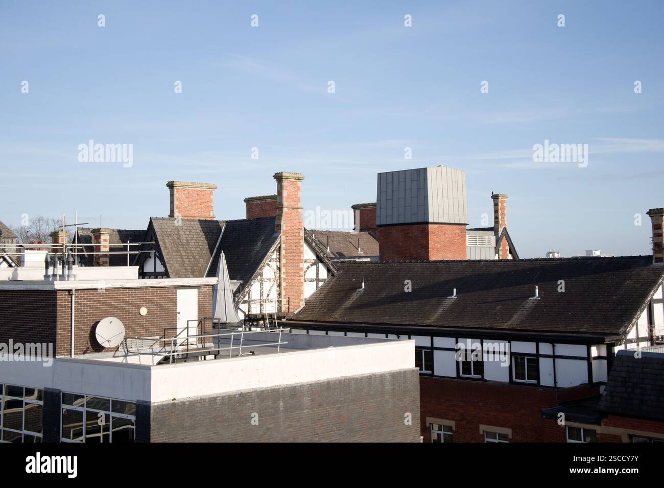 Roof top view of Chester, Cheshire, UK Stock Photo - Alamy