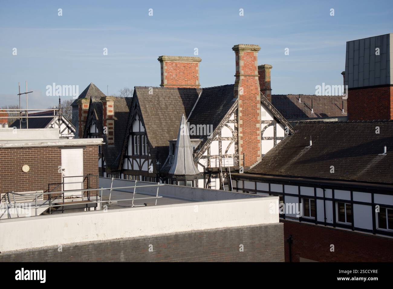 Roof top view of Chester, Cheshire, UK Stock Photo - Alamy
