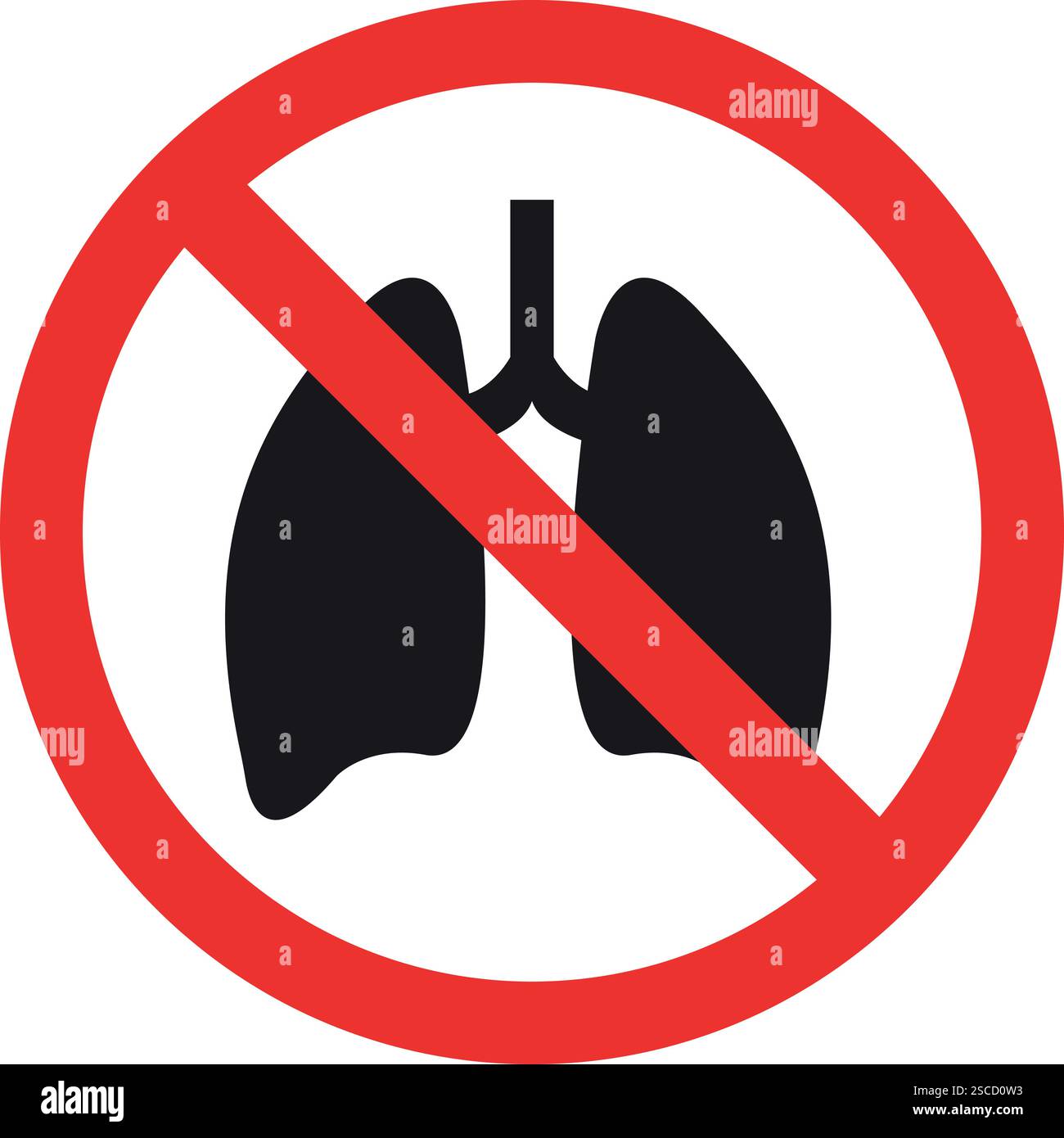 Respiratory danger sign. Lungs disease . Forbidden Signs and Symbols ...