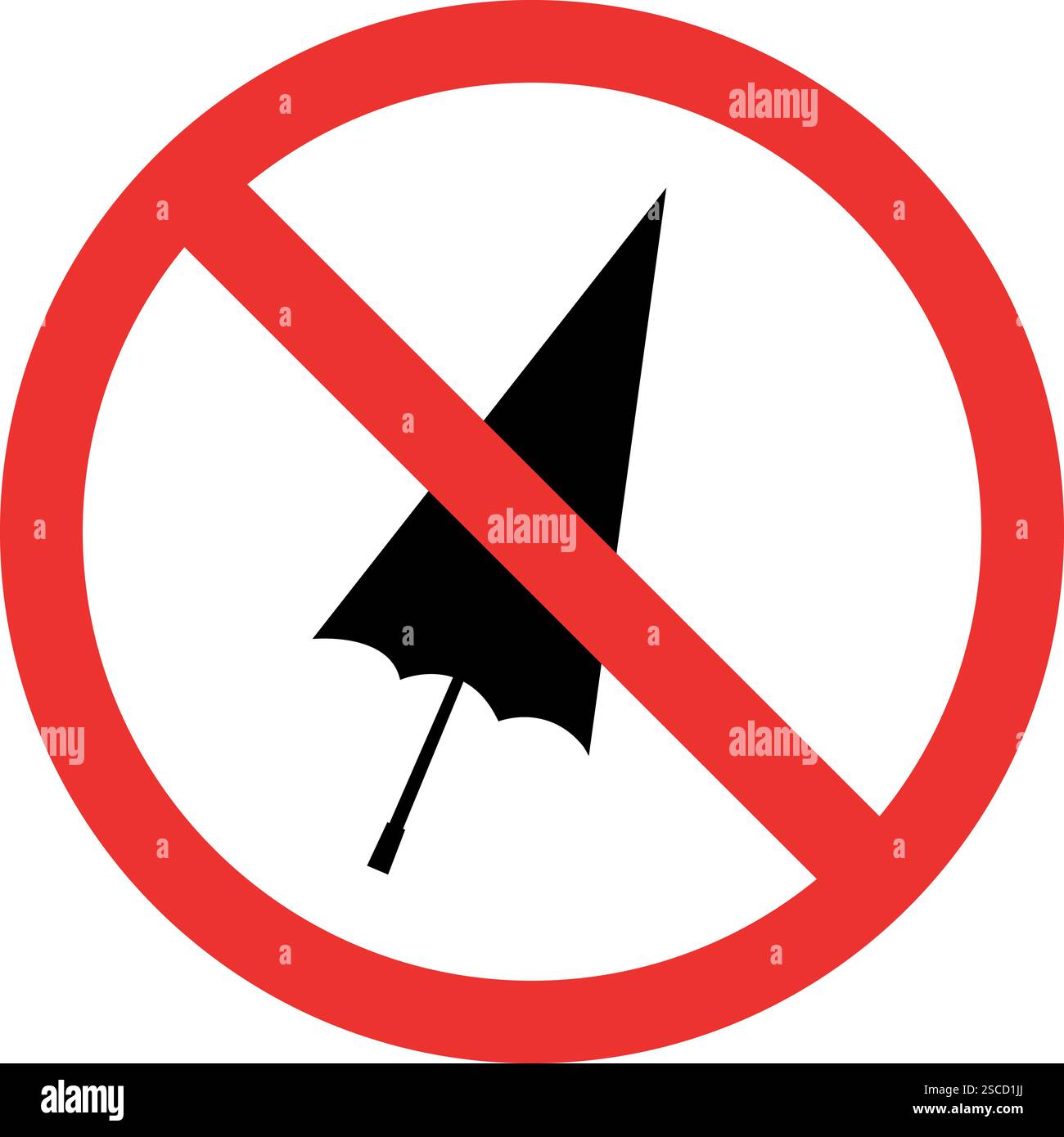 Umbrella prohibited sign. Forbidden Signs and Symbols Stock Vector ...