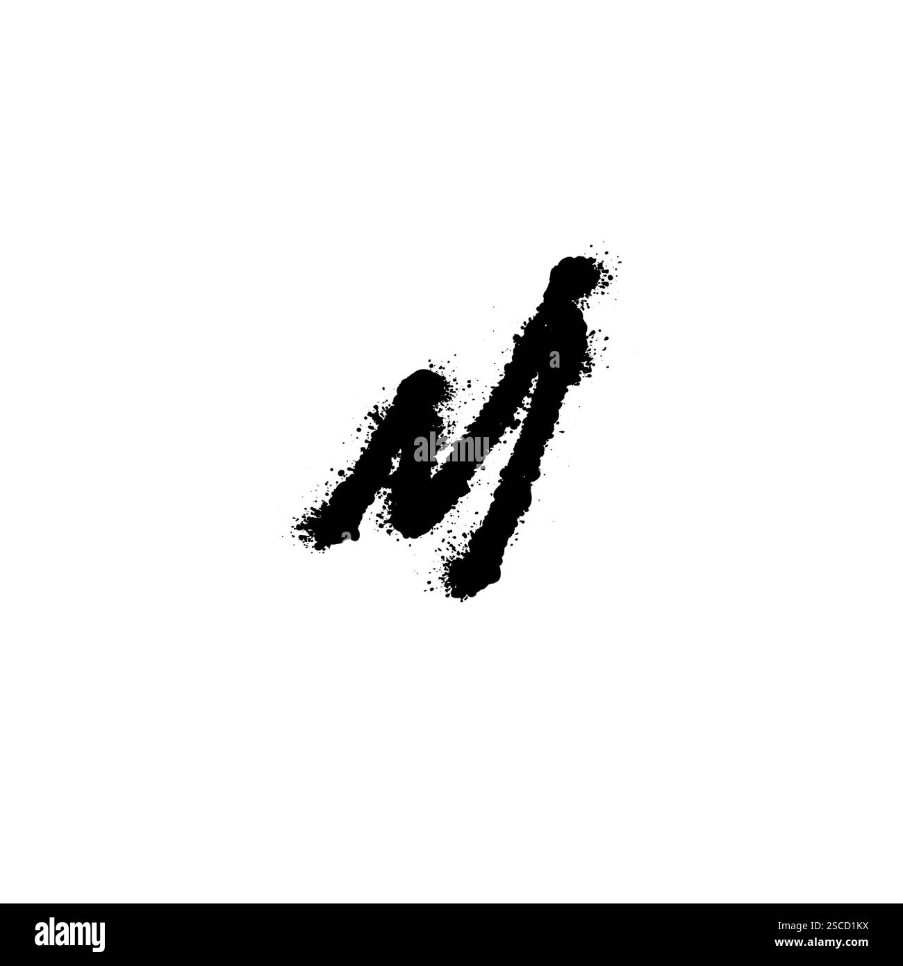 Graffiti letter M, modern logo concept, rough spray paint handdrawn ...