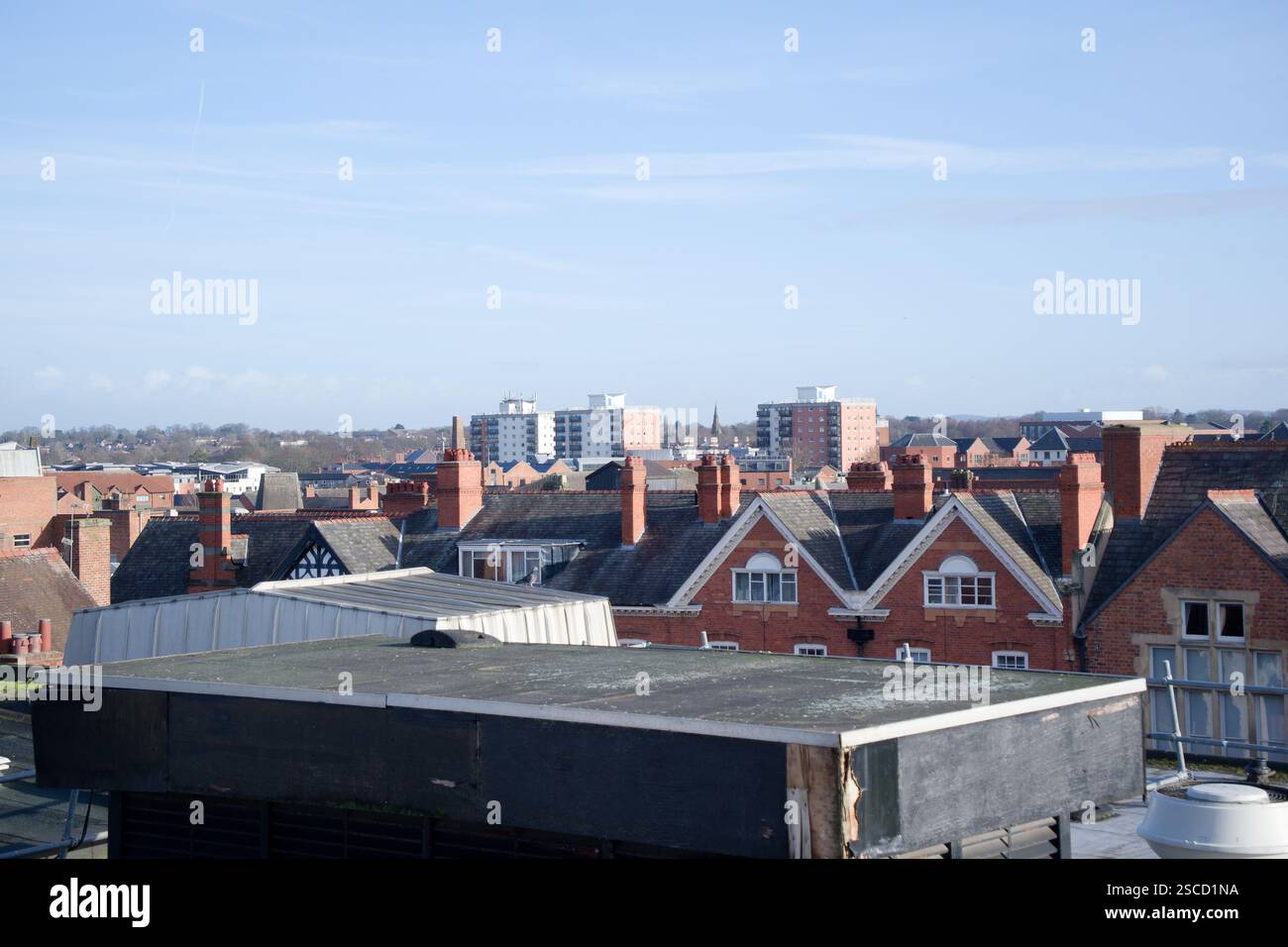 Roof top view of Chester, Cheshire, UK Stock Photo - Alamy