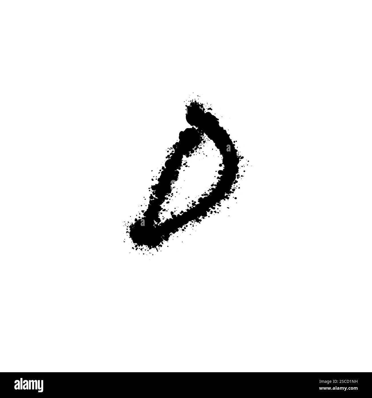 Graffiti D letter, modern logo concept, rough spray paint handdrawn ...