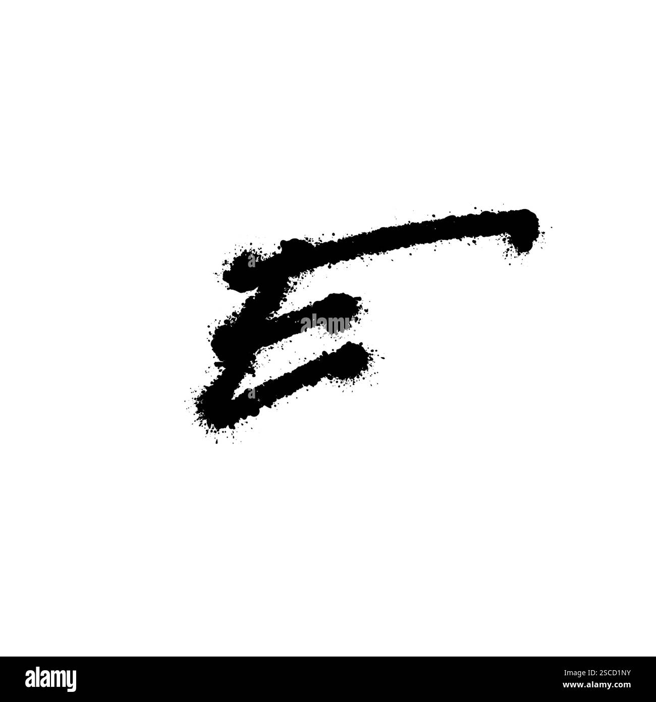 Graffiti E letter, modern logo concept, rough spray paint handdrawn ...