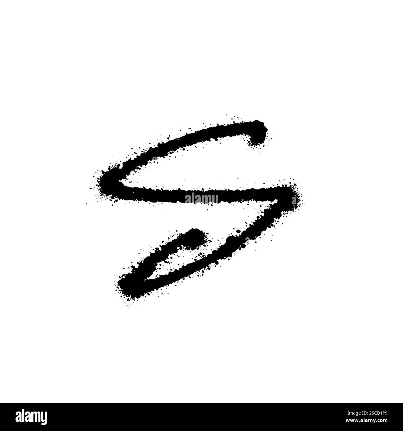 Graffiti letter S, modern logo concept, rough spray paint handdrawn ...