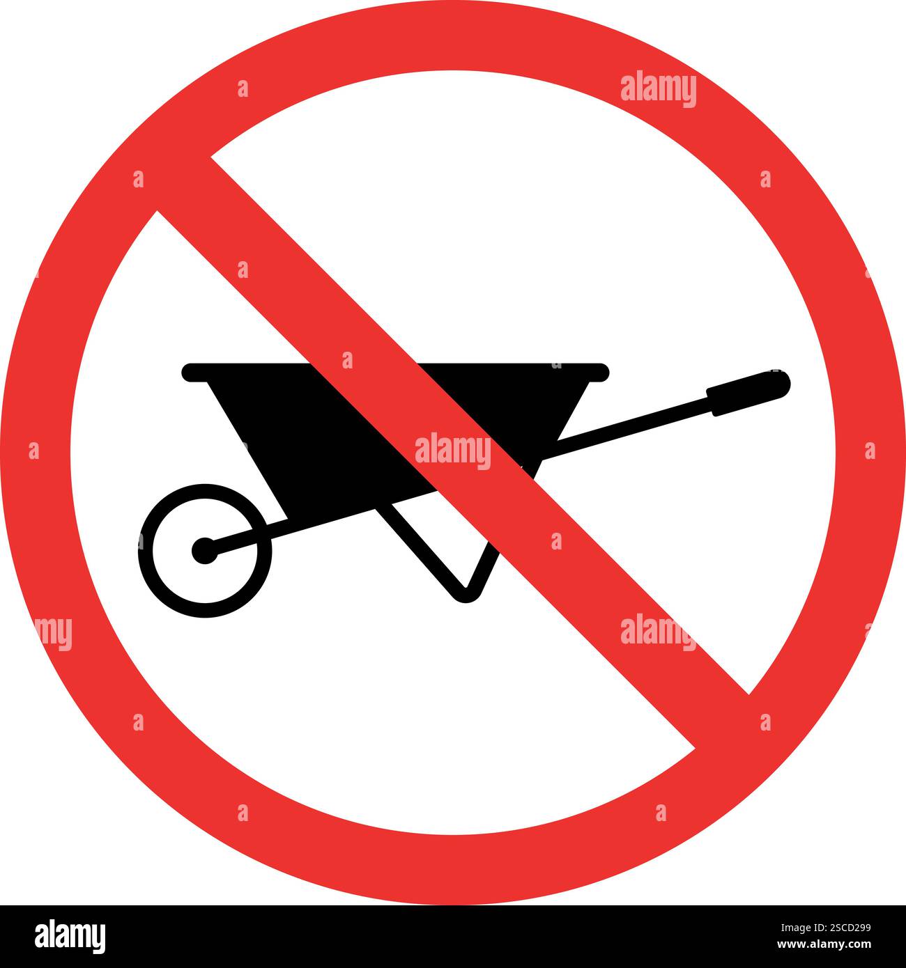 Wheel barrow prohibited sign. Forbidden Signs and Symbols Stock Vector ...