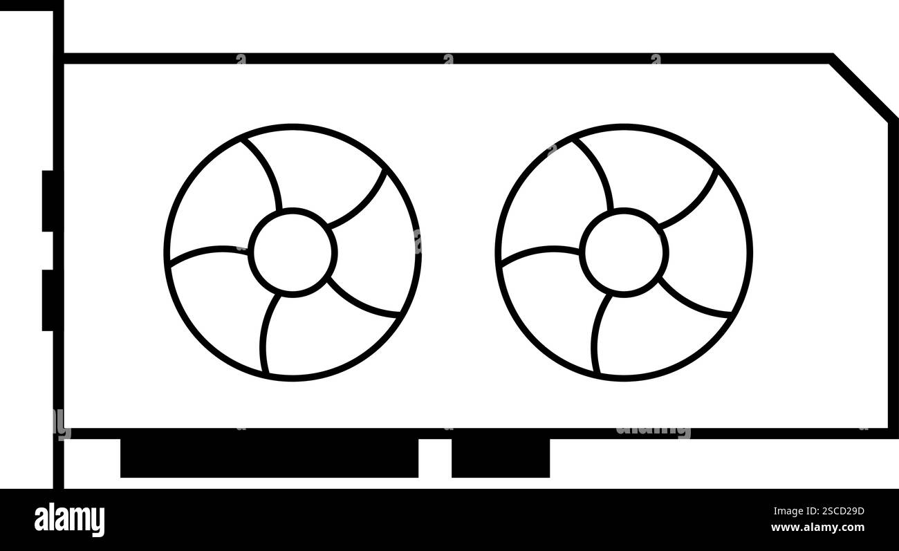 Graphics card icon sign. Computer signs and symbols Stock Vector Image ...