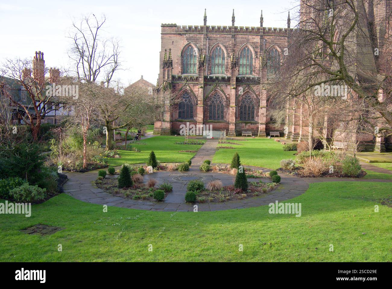 Cathedral grounds in Chester, UK Stock Photo - Alamy