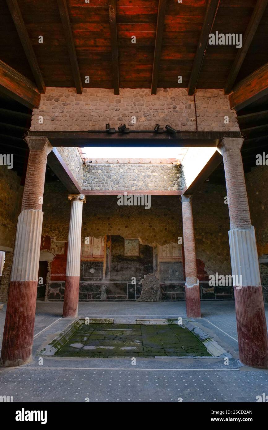 The ruins of an ancient Roman villa in Castellammare di Stabia, Italy ...