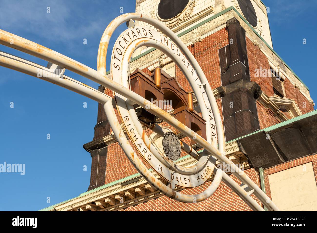 Stockyards Industrial park gate in the historic Back of the Yards ...