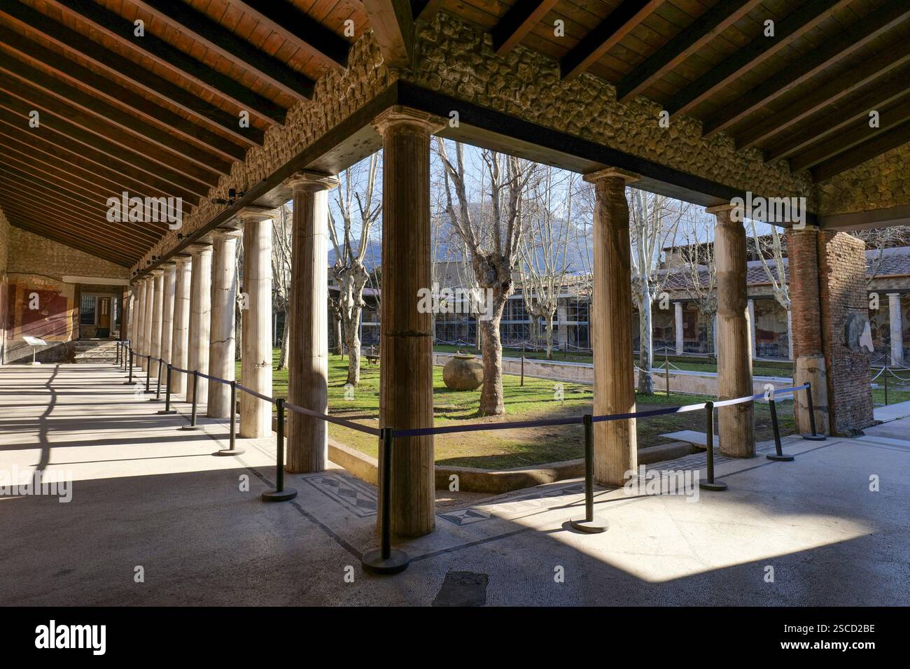 The ruins of an ancient Roman villa in Castellammare di Stabia, Italy ...