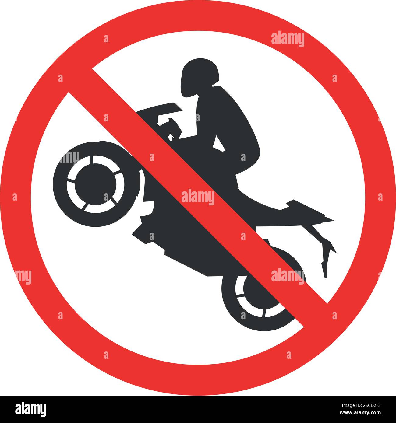 No Motorbike Wheelie sign. Traffic Signs and Symbols Stock Vector Image ...