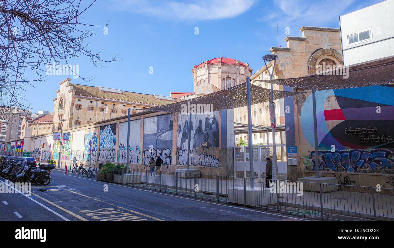 Barcelona, Spain - 2 Feb 2025: Exterior views of the Centre Cultural La ...