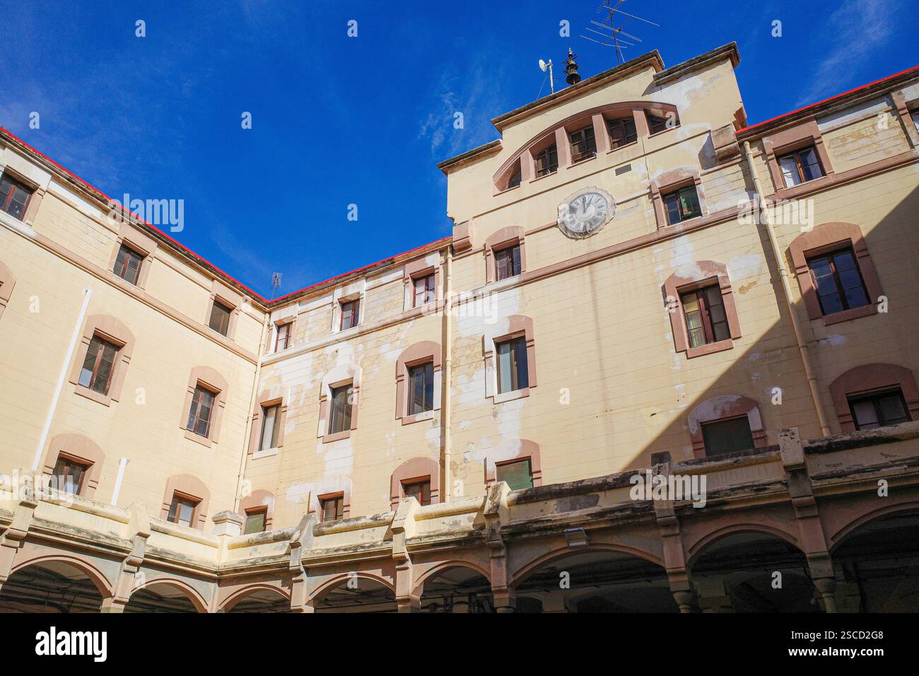 Barcelona, Spain - 2 Feb 2025: Entrance courtyard of the Centre ...