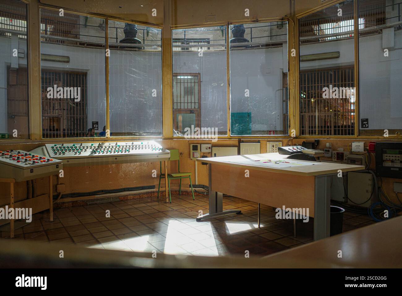 Barcelona, Spain - 2 Feb 2025: Prison control room at the Centre ...
