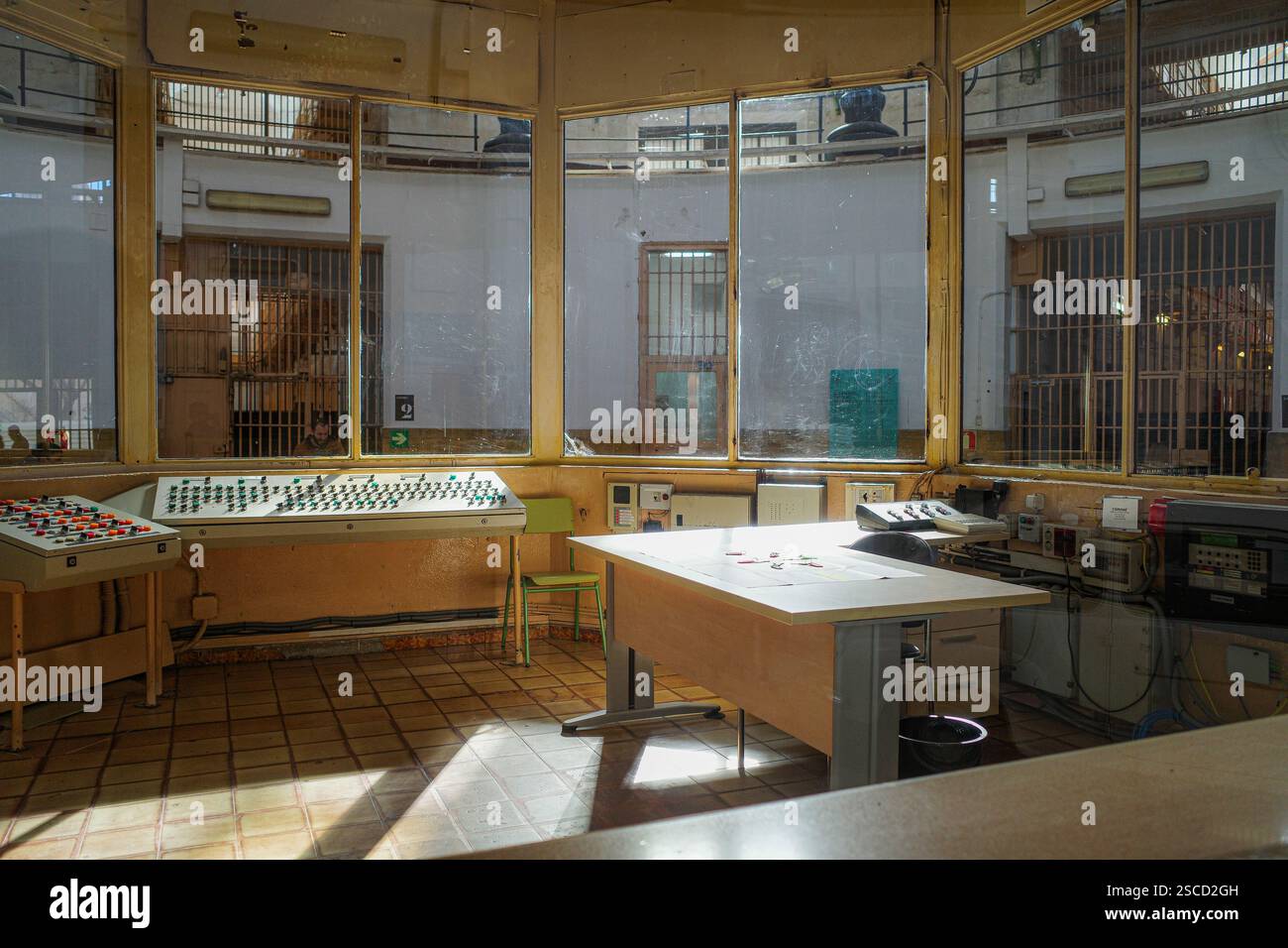 Barcelona, Spain - 2 Feb 2025: Prison control room at the Centre ...