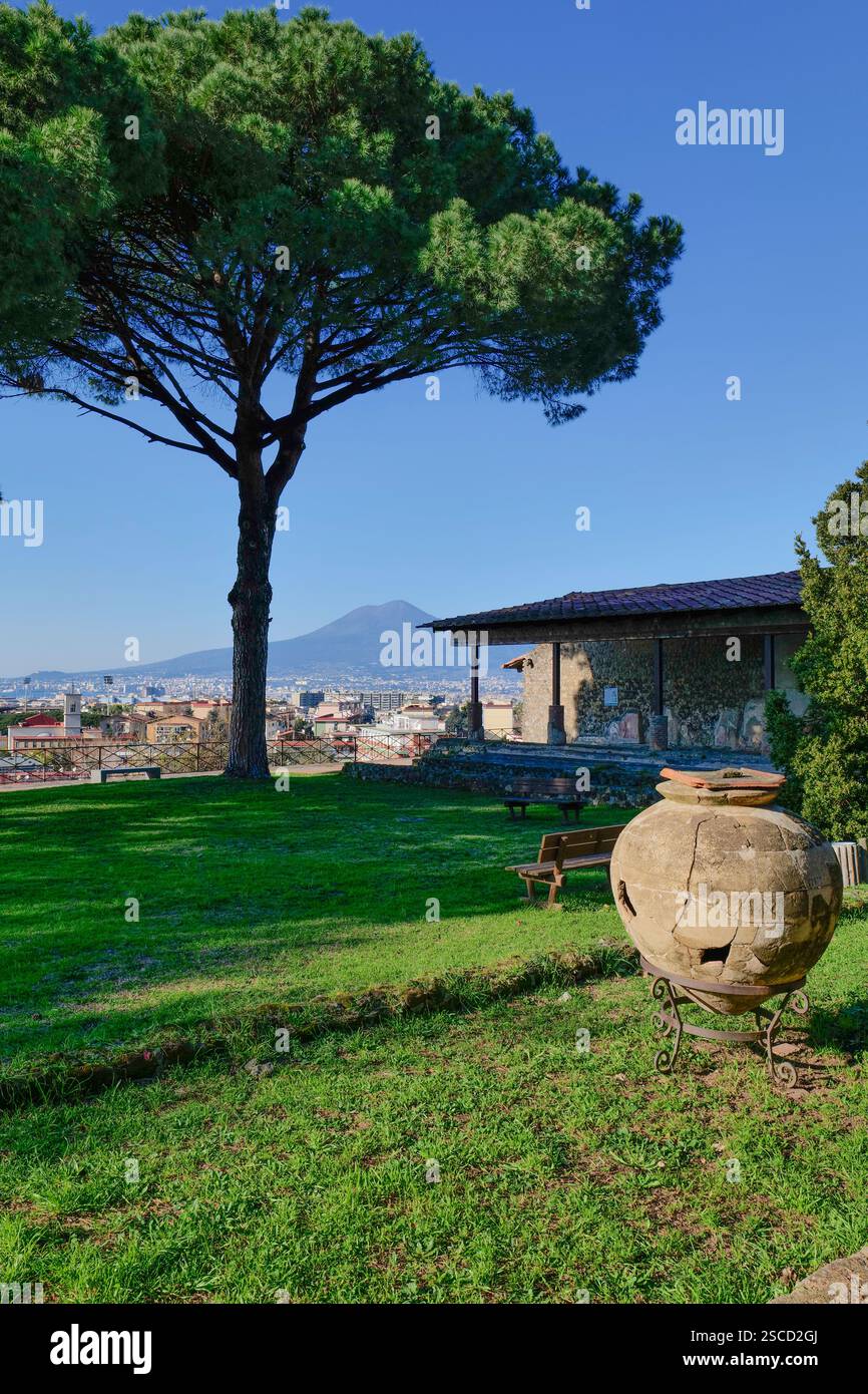 The landscape seen from the ruins of an ancient Roman villa in ...